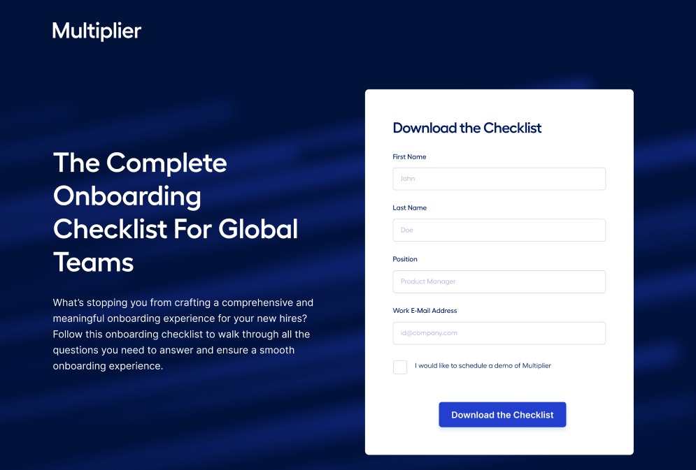 Onboarding Checklist - IT Asset Delivery Feature | Multiplier