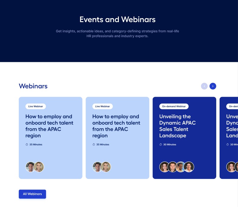 Events & Webinars Hub