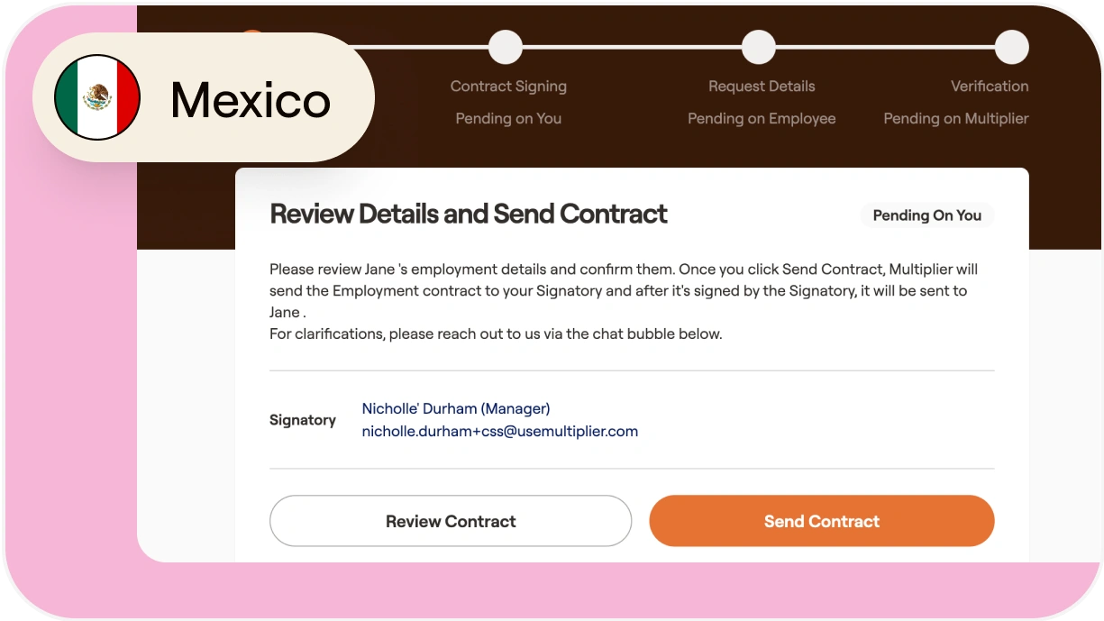 Creating compliant contracts for full time employees in Mexico